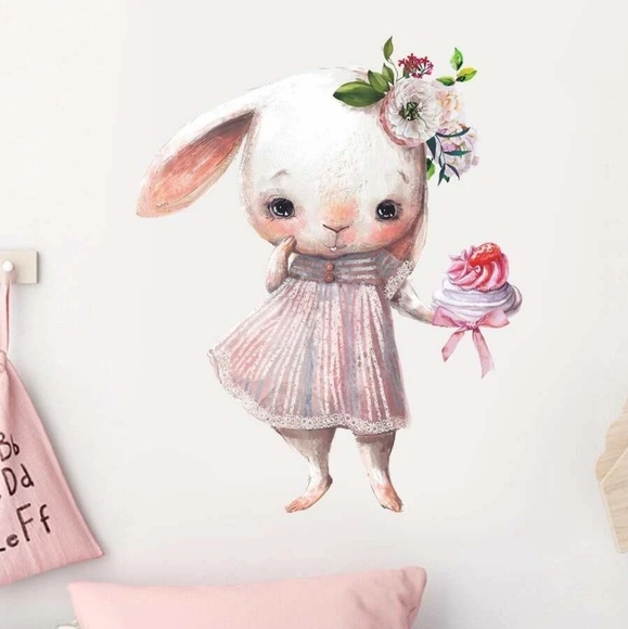 Other | Whimsical Bunny Wall Mural Sticker | Poshmark